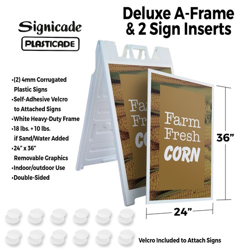 Farm Fresh Corn Heavy Duty A-Frame Sidewalk Sign Locally Grown Sweet ...