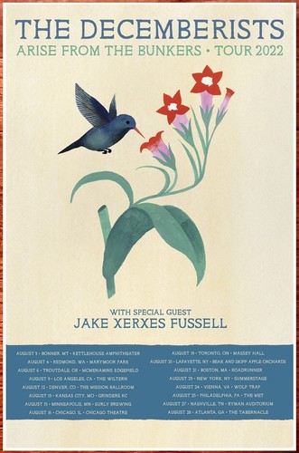THE DECEMBERISTS Tour 2022 Ltd Ed RARE Poster +BONUS Indie Folk Rock ...