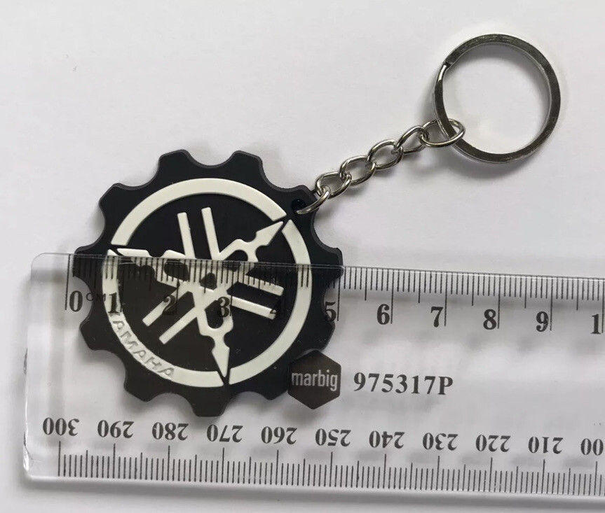 2 x Logo Rubber Key Ring Keyring Keychains For Yamaha Motorcycle R1,R6 ...
