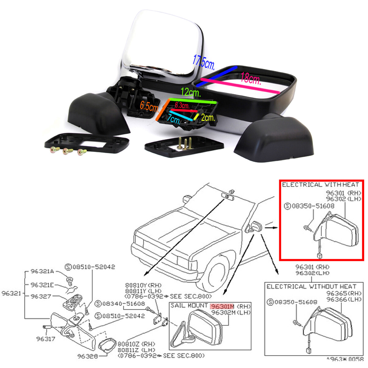 LR CHROME DOOR MIRRORS PAIR FIT TOYOTA HILUX LN RZN 141 142 146 147 ...