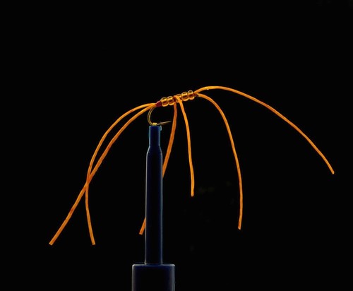 3 x Ginger Apps Bloodworm Blood Worm Flexi Floss Fly Flies, 6 Legs ...