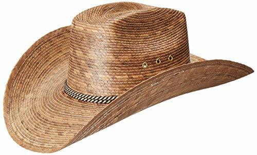 Mexican Palm Leaf Straw 8 Second COWBOY Wide Brim Hat, DARK Tan ...