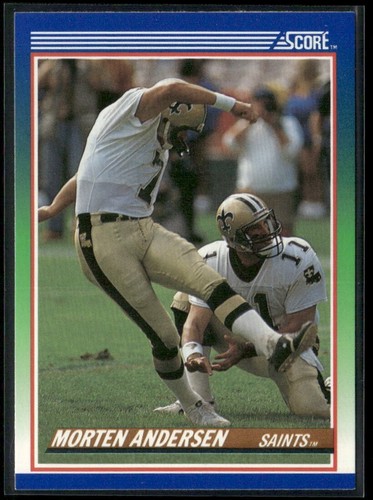 1990 Score Football #108 Morten Andersen HOF New Orleans Saints | eBay