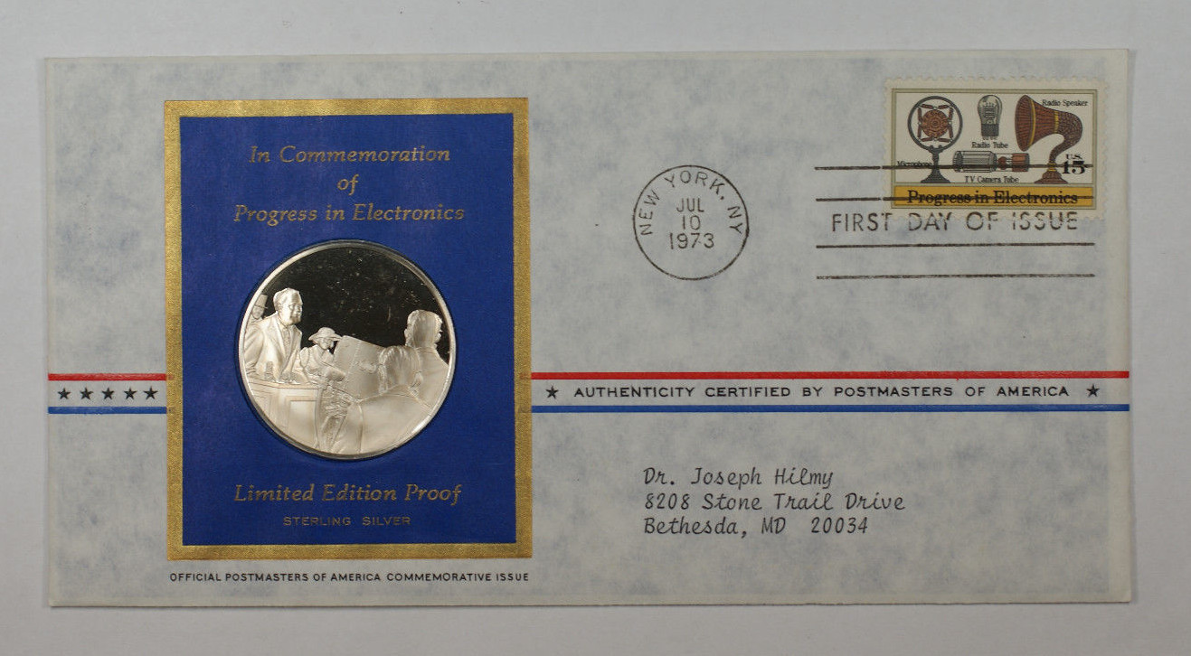 1973 Postmasters Of America Commemorative Silver Medal Progress In ...