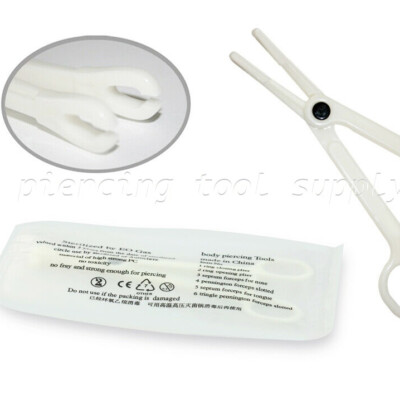 Pre-Sterilized Disposable Slotted Sponge Forceps Clamp Body Piercing ...