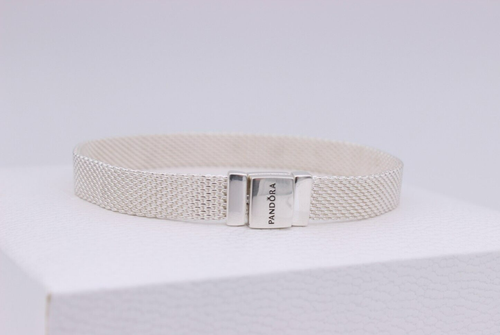 7.9"/20cm New Authentic PANDORA Reflexions™ Silver Mesh Bracelet ...
