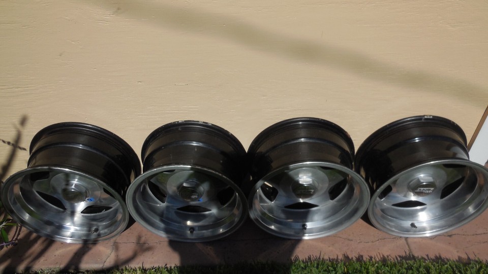 EAGLE ALLOYS WHEELS 15X8 #280 5 SPOKE W/CENTER CAPS CHEVY TOYOTA NISSAN ...