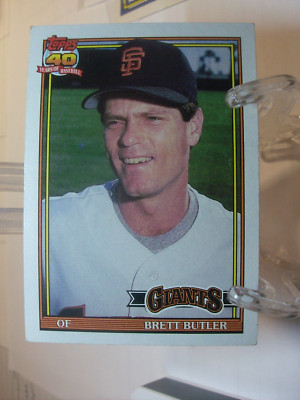1991 Topps Baseball #325 - Brett Butler - San Francisco Giants 91-218 ...