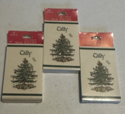 3 Sealed Pkg 12 Vtg Christmas 2 & 3 Table Bridge Tally Cards Hallmark ...