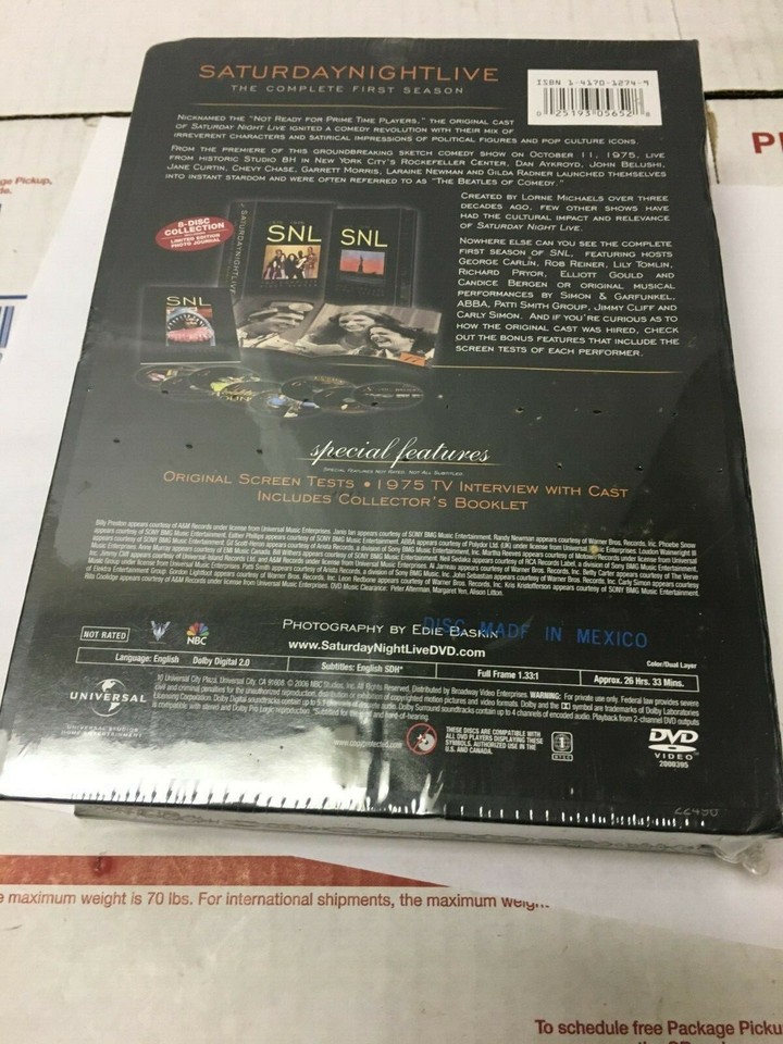 SNL: The Complete First Season, 1975-1976 (DVD,2006) Limited Edition ...