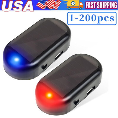 Car Alarm Warning Solar Flash LED Light Fake Security System Anti-theft ...