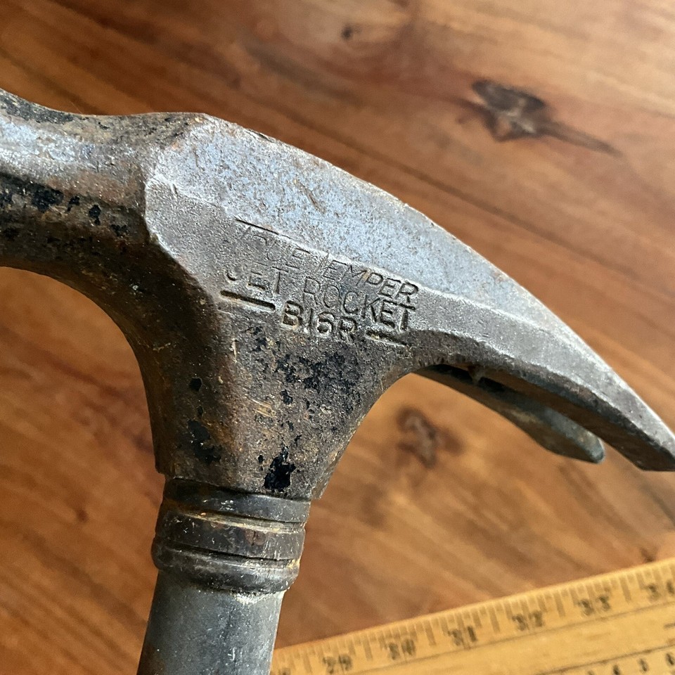 Vintage TRUE TEMPER Jet Rocket B16 Straight Claw 16 oz Head w/ Rubber ...