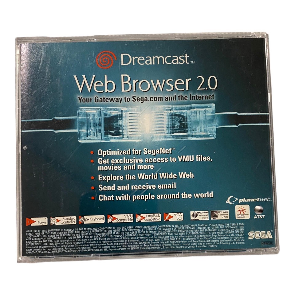 PlanetWeb Web Browser 2.0 (Sega Dreamcast) + Sega Swirl Game | eBay