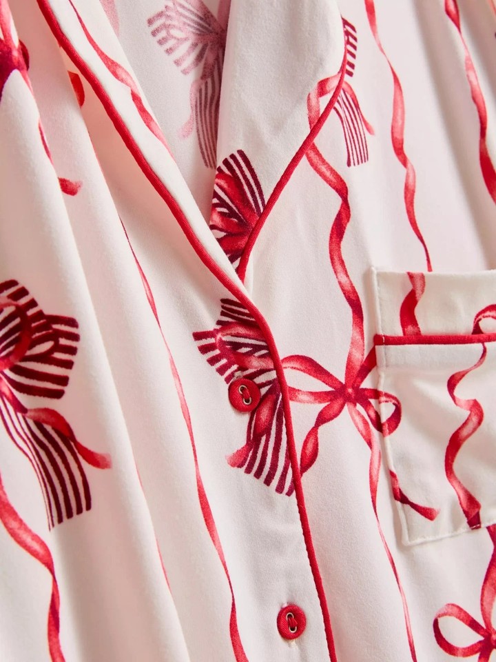 Ladies Viral Boyfriend Pyjamas Red Bow PJs Women 2xl Christmas ...