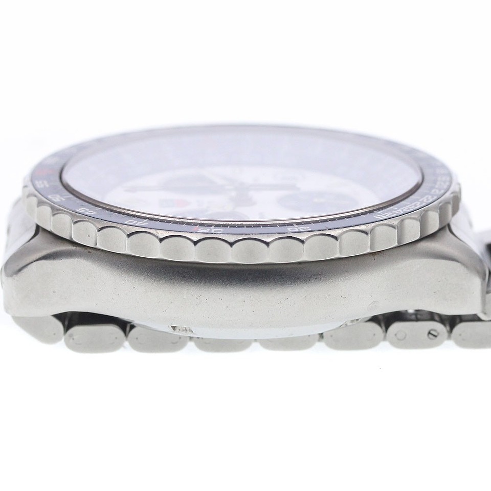 TAG HEUER pilot 530.806K Date Chronograph White / Navy Dial Quartz Men ...