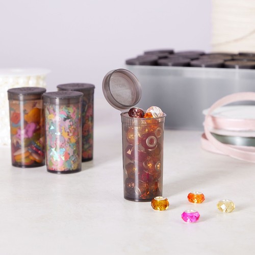 50 Pack Empty Pill Bottles with Pop Top Caps, 13 Dram Medicine ...