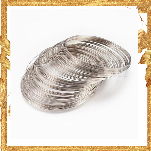 Stainless Steel Memory Wire for Bracelet Making Golden or Silver, 0.6 ...