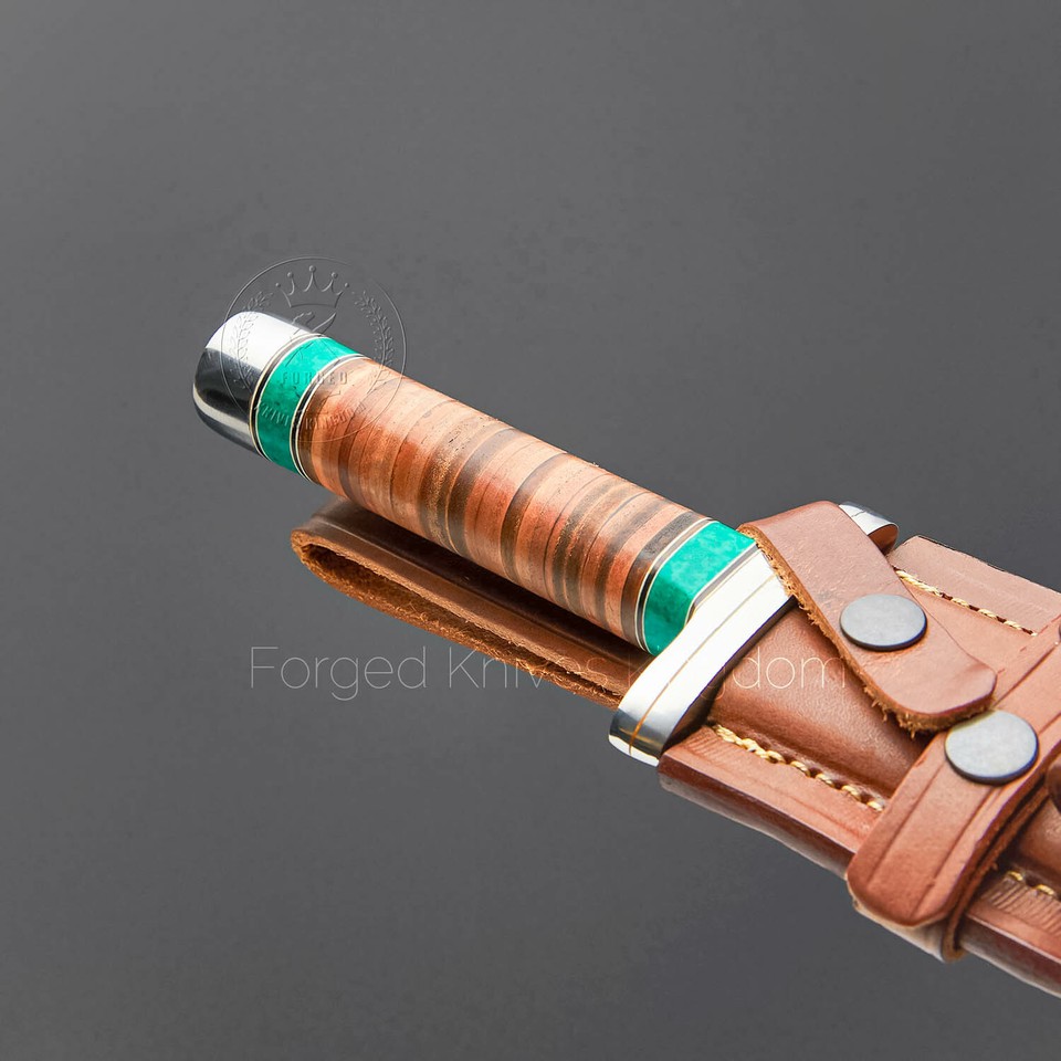 Rare!!! Handmade Full Tang D2 Malachite KRATOS Tactical Combat Dagger ...