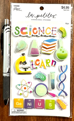 Science Learn School Genius Stickers Paper Studio Scrapbooking Journal ...