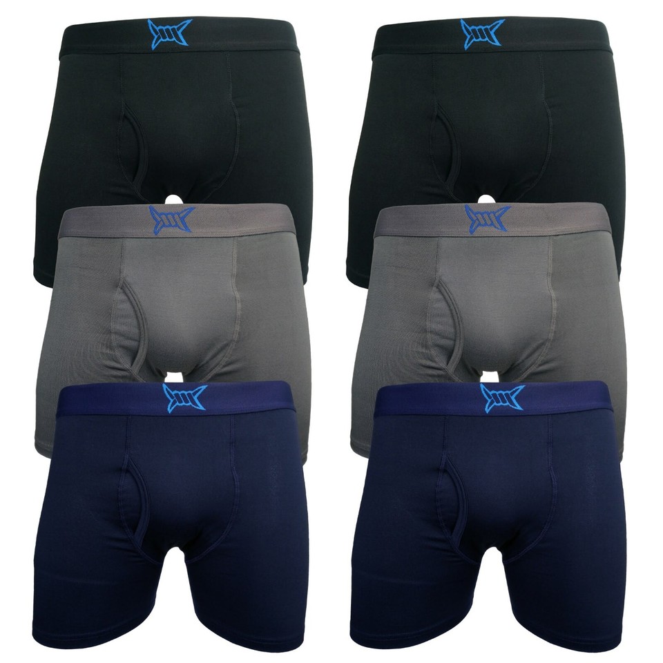 6 Pack Boxer Shorts Brief Trunks Underwear Stretch Soft Pants ...