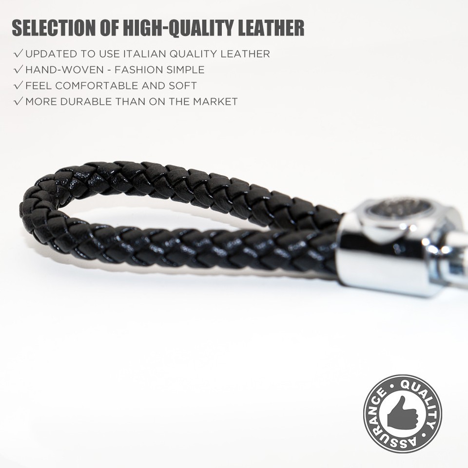 Black Weave Calf Leather GTR Logo Car Home Key Chain Ring Gift ...