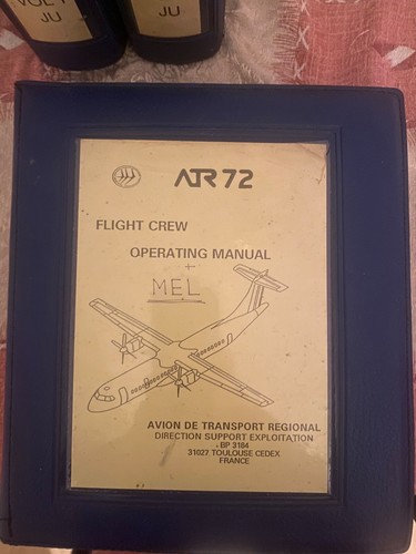 JAT Yugoslav Airlines ATR 72 Flight Crew Operating Manual Vol 1 ,2,3 ...