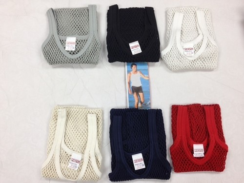 New Mens String Mesh Vest Fitted 100% Cotton Gym Training Tank Top !!US ...