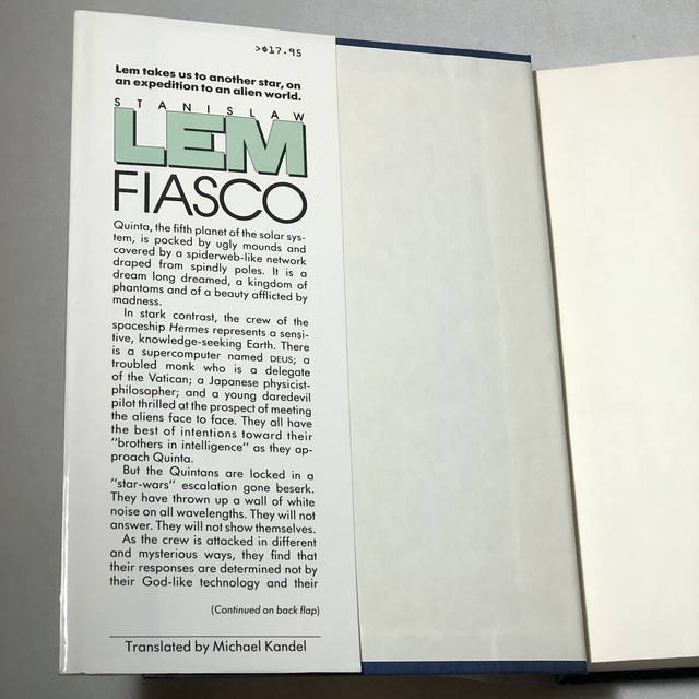 A Helen and Kurt Wolff Bk.: Fiasco by Stanislaw Lem (1987, Hardcover ...