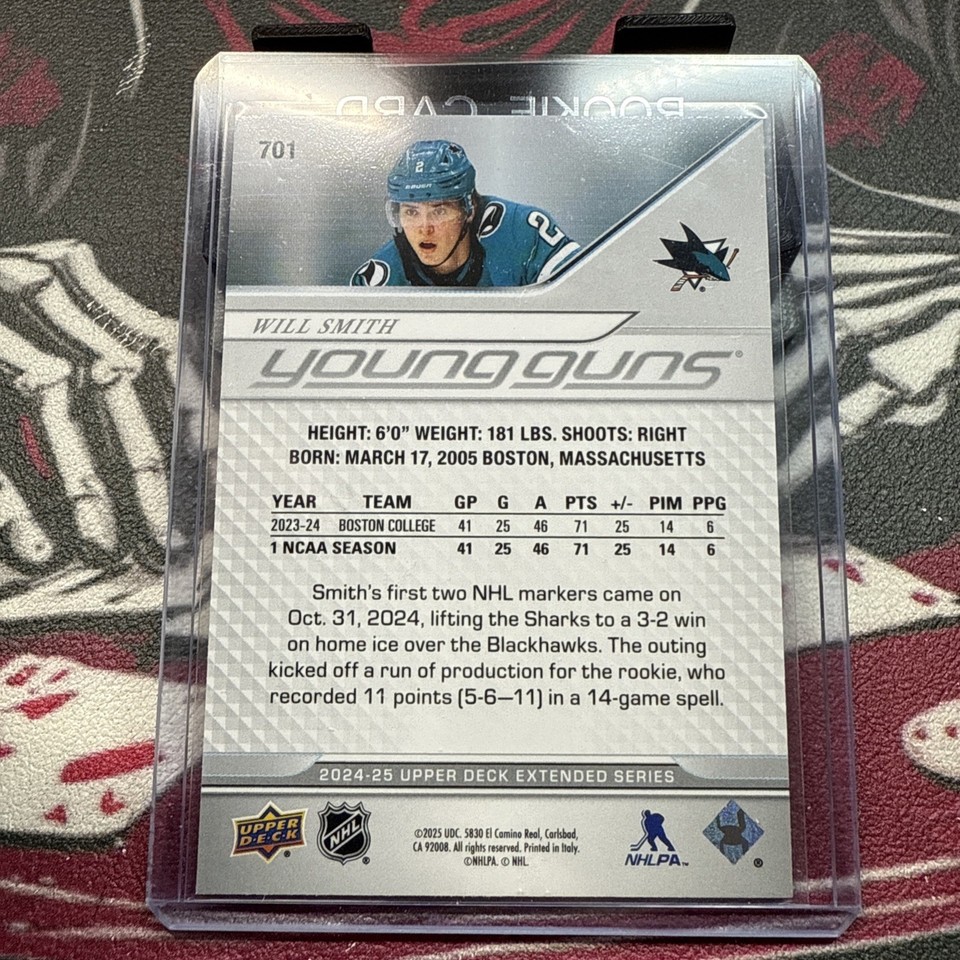 🔥 2024-25 Upper Deck Extended Series Young Guns Will Smith #701 (RC ...