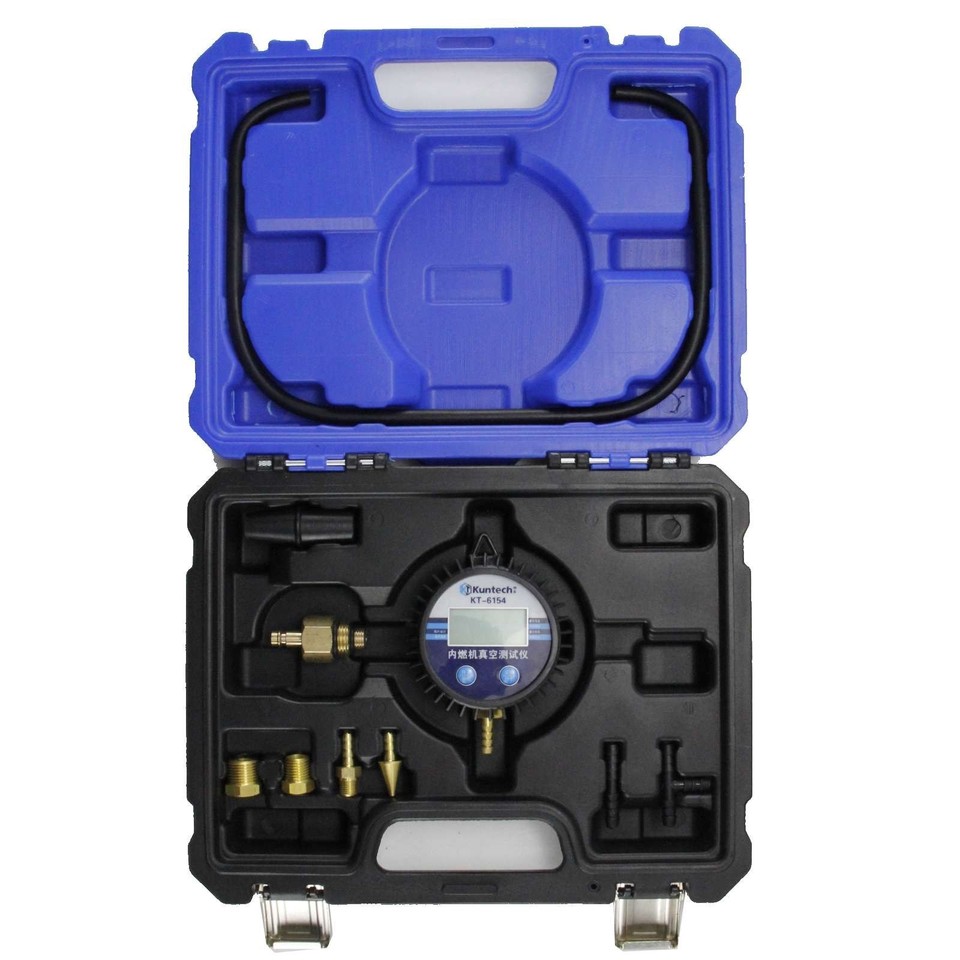 2 in 1 Pressure Gauge Test Tool Kit Sensor Car Auto Exhaust Back ...