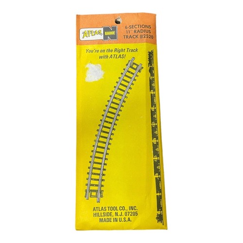 Atlas N Gauge Railroad Track 6 Sections 9-3/4" Radius No. 2510 | eBay