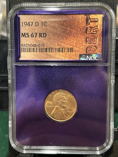 1947 D Lincoln Cent MS67 RD NGC BU Unc Red Wheat Penny ***High Grade ...