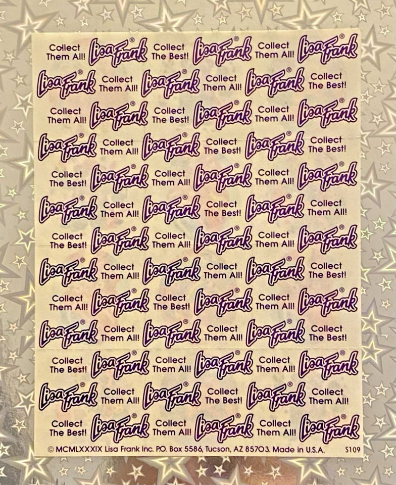 RARE Vintage 1989 Lisa Frank Stickers Circles Teddy Bears Panda Painter ...