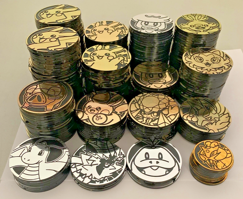 Pokemon Coin Lot of 241, Official Pokemon TCG Coins Jumbo & Small, Near ...