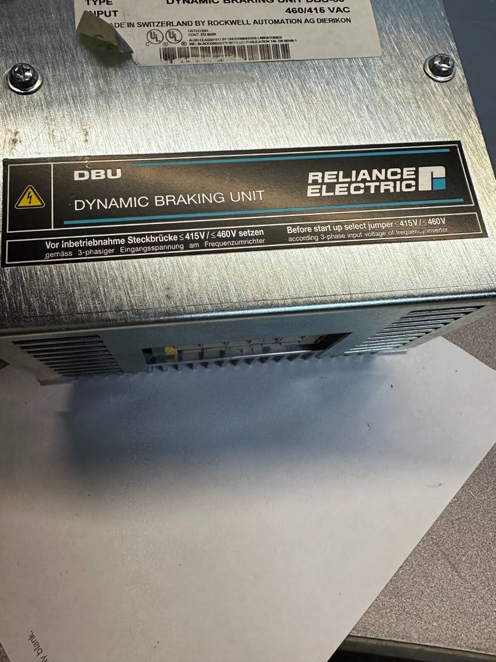 RELIANCE ELECTRIC 837.02.01A DYNAMIC BRAKING UNIT DBU-50, NEW FREE ...