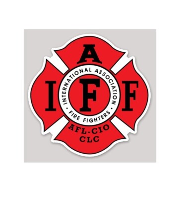 Red IAFF International Association of Fire Fighters Maltese Cross ...