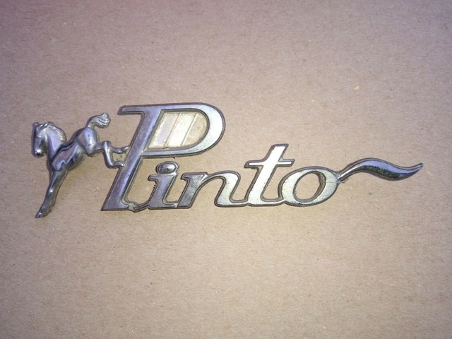 Ford Pinto Script Emblem FOMOCO OEM Badge 71 70s Vintage Pony Chrome ...