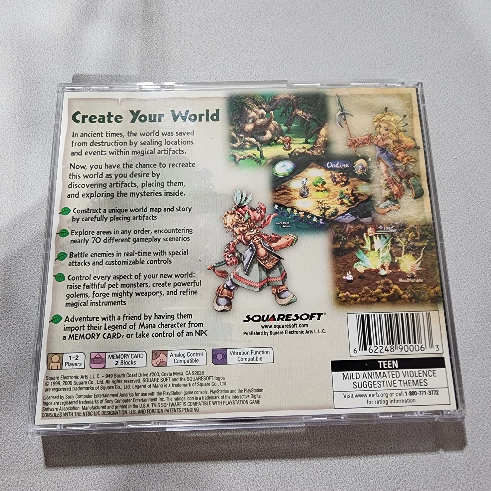 Legend of Mana PS1 Complete Squaresoft RPG Video Game 662248900063 | eBay