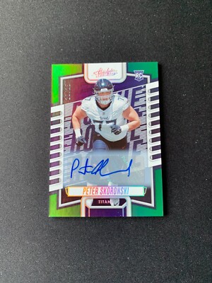 2023 Absolute Green Spectrum Signatures /25 Peter Skoronski #149 Rookie ...