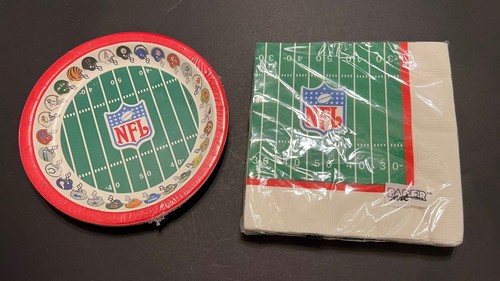 NFL Football Super Bowl Vintage Party Supplies Small Paper Plates ...