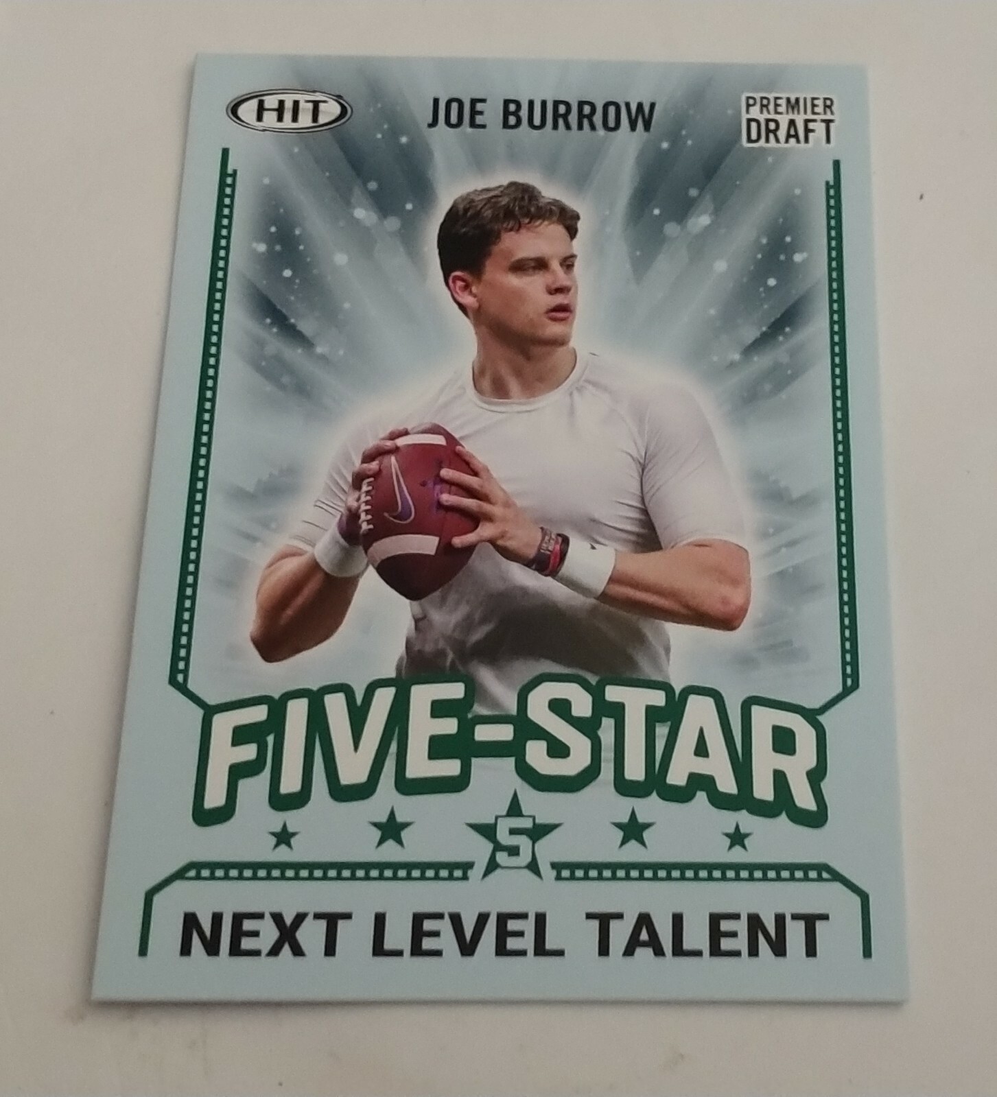 2020 SAGE HIT Joe Burrow Five Star Next Level Talent ROOKIE Card ...