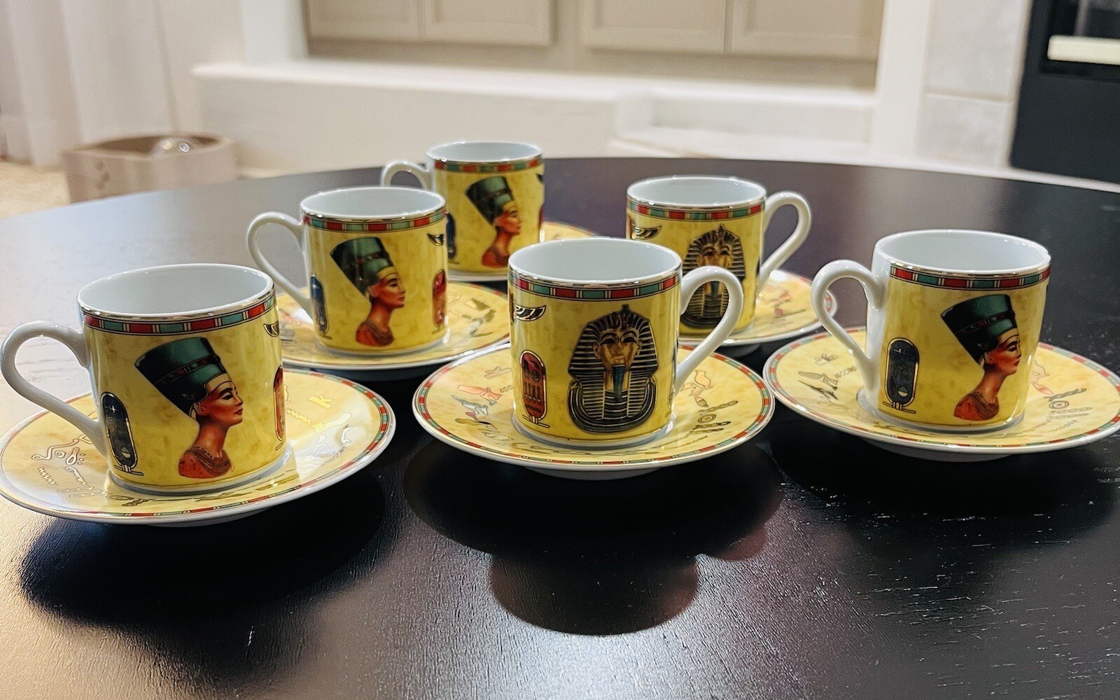 Fathi Mahmoud Egyptian Coffee With Matching Saucer Egypt Set of 6, NIB ...
