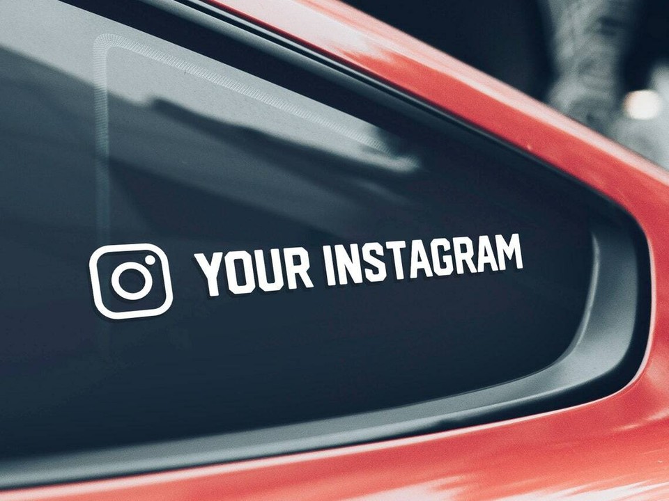 (2)x CUSTOM USERNAME Instagram JDM Vinyl Decal Personalized Sticker ...