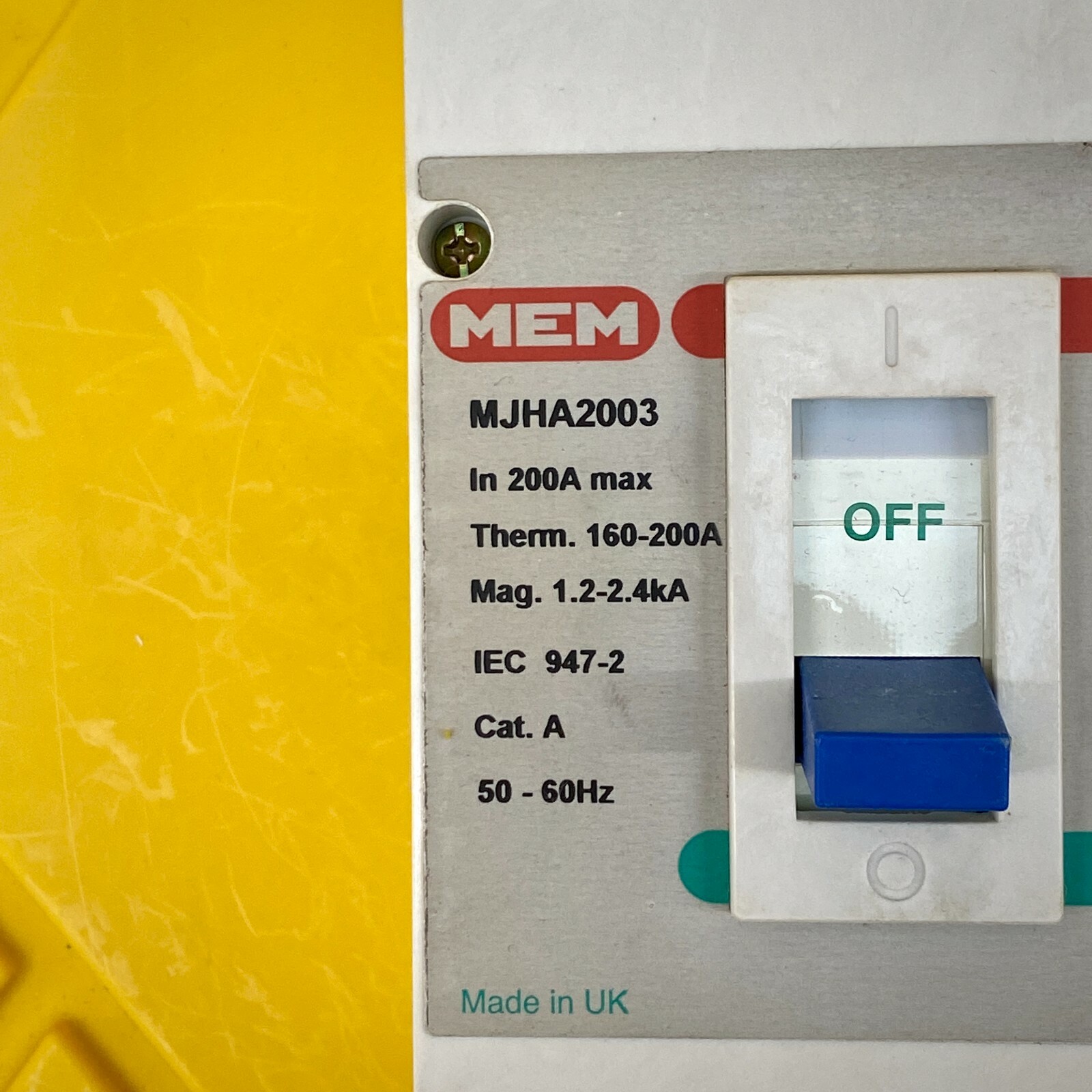 MEM MJHA2003 Panelboard MCCB 200A | EATON Main Switch Disconnector ...