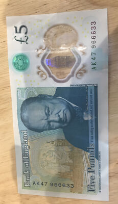 Rare Five Pound Note, Serial Number AK47 966633 | eBay UK