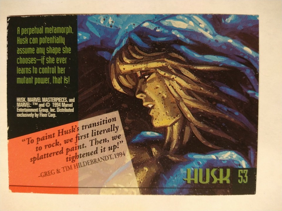 1994 Marvel Masterpieces #53 Husk Base Trading Card NEW OLD STOCK LOOK ...