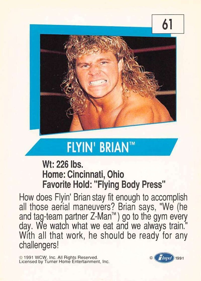 1991 Impel WCW #61 Flyin' Brian NM-MT | eBay