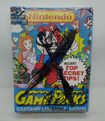 1989 TOPPS NINTENDO GAME PACKS (BBCE) SEALED UNOPENED WAX BOX (48 PACKS ...