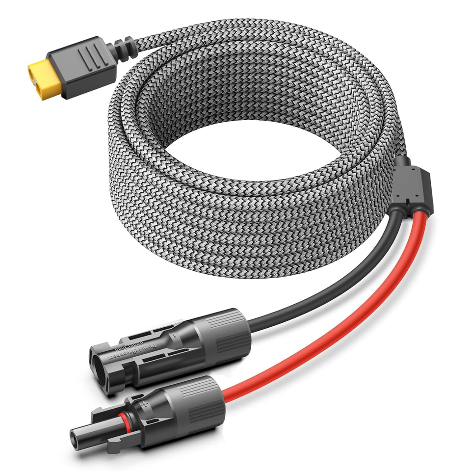 XT60 Solar Panel Extension Cable 11FT 3.5M Bluetti ECOFLOW Generator ...