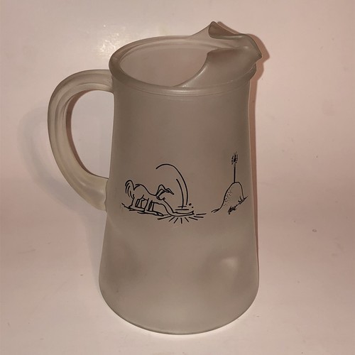 Vintage Cartoon Johnny Hart BC Zot Anteater Anchor Hocking Frosted ...